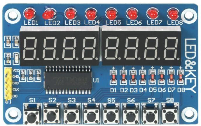 TM1638 7 Segment Display Keypad & LED Module - ESPHome - Smart Home ...