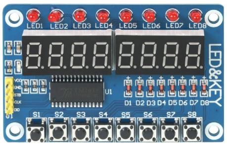 TM1638 7 Segment Display Keypad & LED Module - ESPHome - Smart Home ...